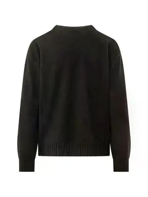 Fabiana Filippi Embellished Ribbed Crew Neck Sweater - Black