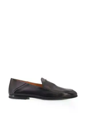 TOD'S Logo-lettering Leather Loafers - Black