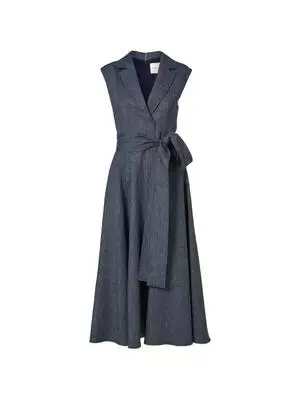 Carolina Herrera Belted Midi Dress - Blue