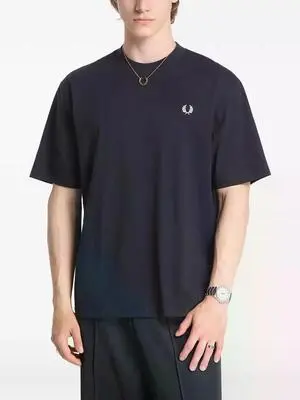 Fred Perry Logo-print Cotton T-shirt - Blue