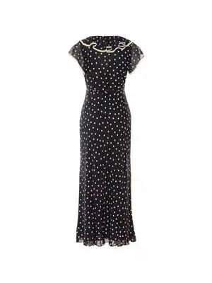 Rixo Bethea Polka-dot Maxi Dress