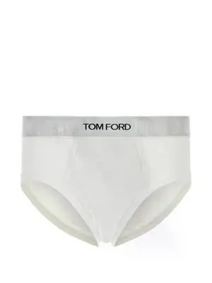 TOM FORD Logo-waistband Briefs - White