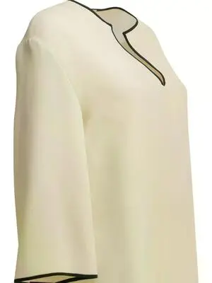 Valentino Garavani Contrast-trim Silk Blouse