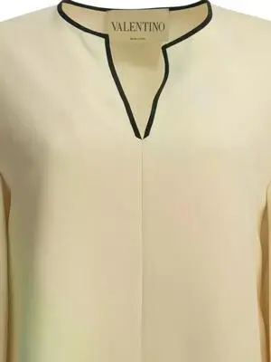 Valentino Garavani Contrast-trim Silk Blouse