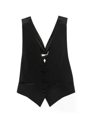 DONDUP Crossover-back Waistcoat - Black