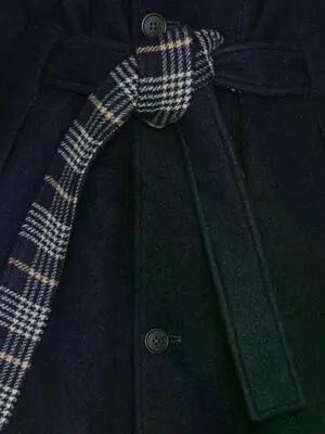 Henrik Vibskov Toadcoat Plaid-belt Coat