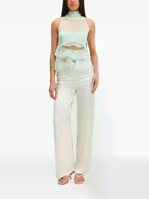 Bardot Cynthia Ruffled Cut-out Sleeveless Blouse