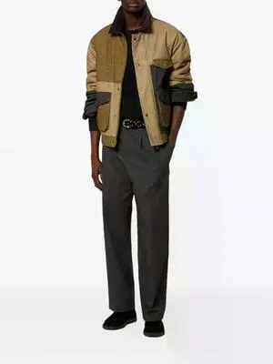 MARANT Relaxed Straight Fit Cotton Pants - Grey