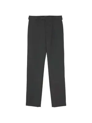 RIER Tourbe Rustic Fitted Virgin-wool Trousers - Black