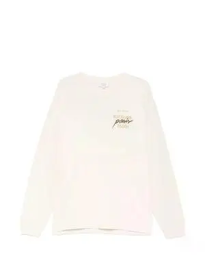 Maison Kitsuné Fox-print Long-sleeve T-shirt - Neutrals