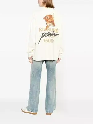 Maison Kitsuné Fox-print Long-sleeve T-shirt