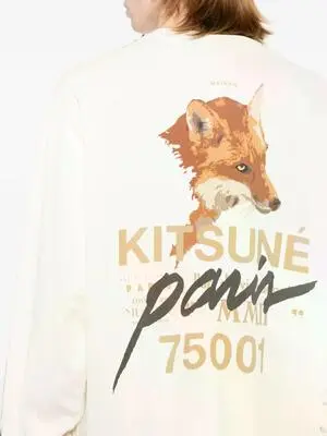 Maison Kitsuné Fox-print Long-sleeve T-shirt