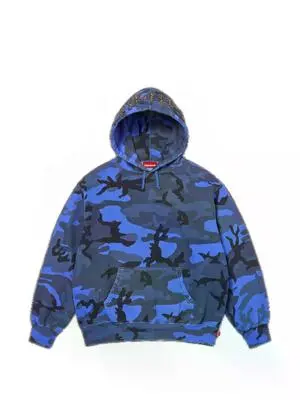 Supreme Overdyed-studded Hoodie - Blue