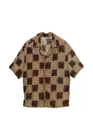 Amiri Ma Quad Checkered Crochet Shirt