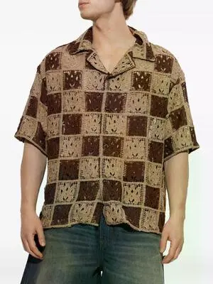 Amiri Ma Quad Checkered Crochet Shirt