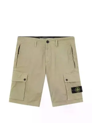 Stone Island Stretch Organic Cotton Twill Cargo Bermuda Shorts - Neutrals