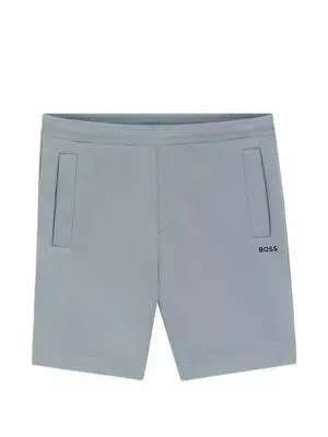 BOSS Logo-embroidered Track Shorts - Blue