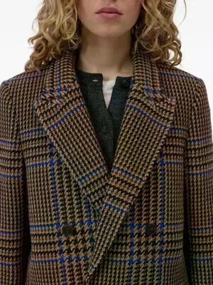 Closed Check-pattern Double-breasted Blazer