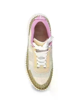 Chloé Nama Whipstitched Mesh Sneakers