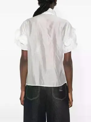 PAPER LACE Floral Appliqué Short-sleeve Shirt