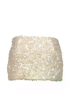 GLOWNY Sequin-embellished Mini Skirt