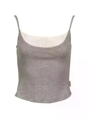 GLOWNY Honey Ribbed-knit Camisole Top
