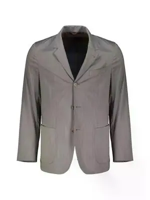 Fedeli Single-breasted Wool-blend Blazer - Grey