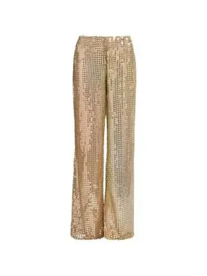 Elie Saab Sequin-embellished Trousers - Gold
