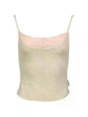 GLOWNY Honey Pointelle-knit Camisole Top