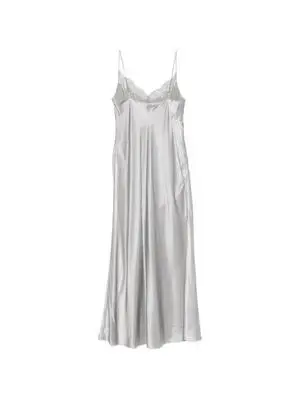 Carine Gilson Lace-trim Silk Nightdress