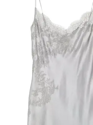 Carine Gilson Lace-trim Silk Nightdress