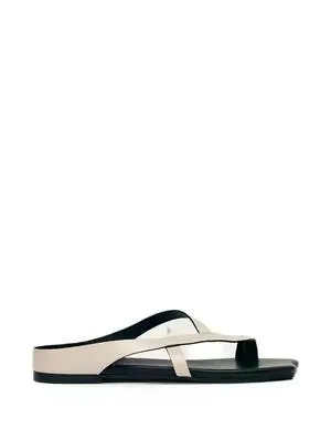 ALOHAS Dawn Asymmetric-sole Leather Sandals - Neutrals