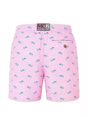 MC2 SAINT BARTH Shark-print Swim Shorts - Pink
