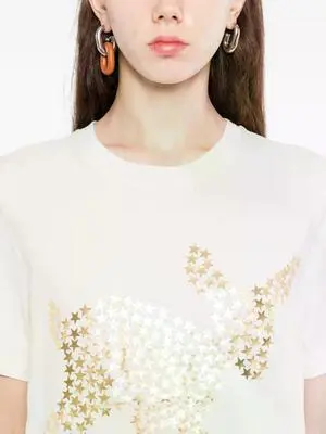 JW Anderson Animal Star Embellished T-shirt - Neutrals