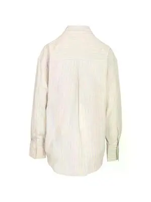 TOTEME Striped Oversized Shirt - Neutrals