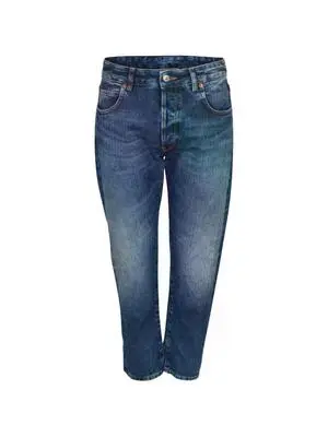 6397 Faded Whiskered Jeans - Blue