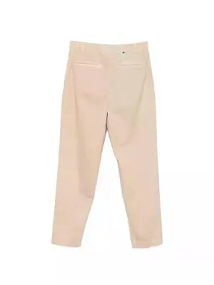 Canali Pleated Cotton Trousers - Neutrals