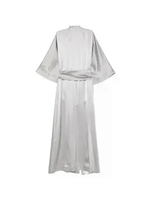 Carine Gilson Lace-trim Silk Robe