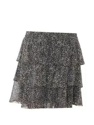 Michael Kors Tiered Ruffled Mini Skirt - Black
