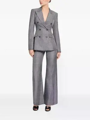 Elie Saab Prince Of Wales Check Double-breasted Blazer - Grey