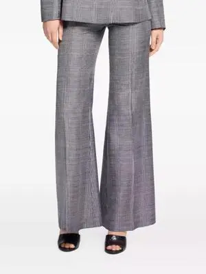 Elie Saab Prince De Galles-print Silk Trousers