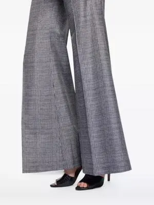 Elie Saab Prince De Galles-print Silk Trousers