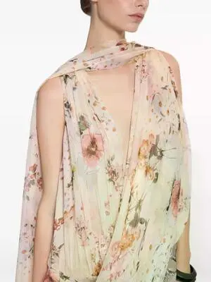 Elie Saab Floral-print Silk Mini Dress