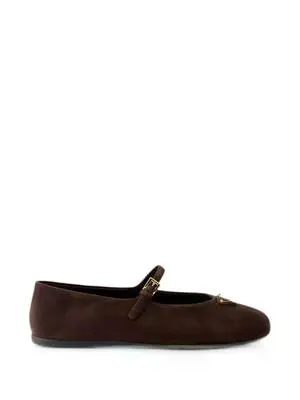Prada Suede Ballerinas - Brown