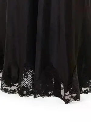 Rixo Crystal Lace-trim Maxi Skirt - Black