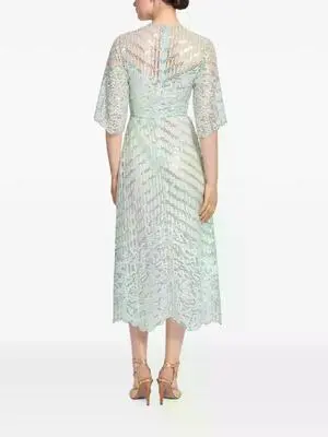 Elie Saab Sequin-embroidered Lace Midi Dress