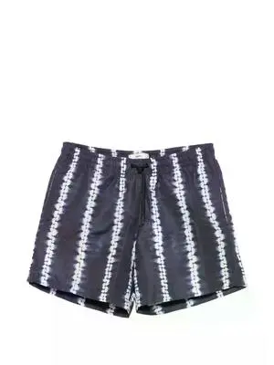 Commas Shibori Stripe Swim Shorts - Blue