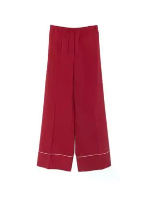 Alberta Ferretti Piped Wide-leg Trousers