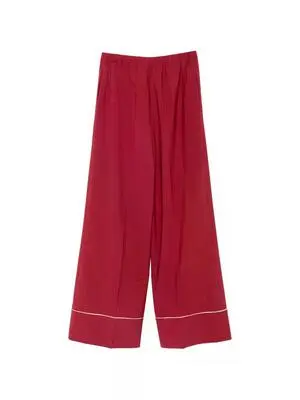 Alberta Ferretti Piped Wide-leg Trousers