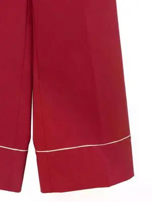 Alberta Ferretti Piped Wide-leg Trousers